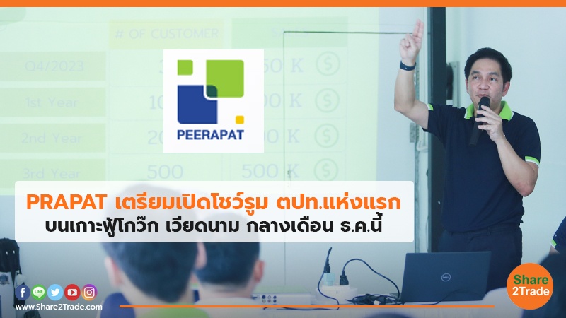 PRAPAT เตรียมเปิดโชว์รูม ตปท.แห่งแรก บนเกาะฟู้โกว๊ก เวียดนาม กลางเดือน ธ.ค.นี้ | Share2Trade